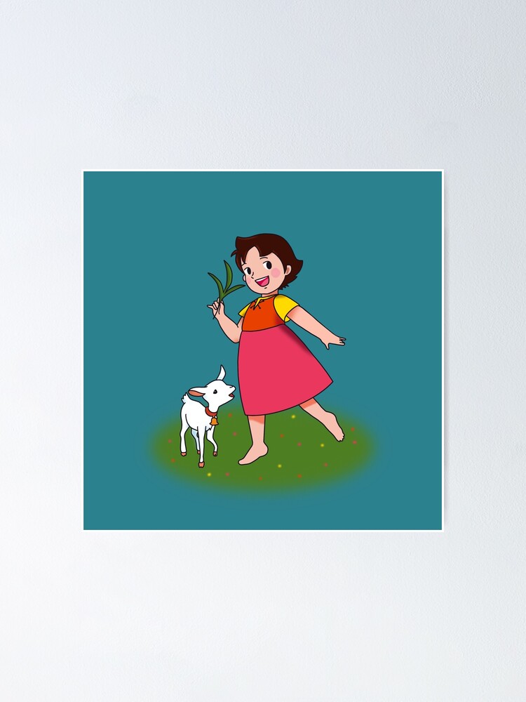"Heidi cartoon 70s" Poster for Sale by Diebuchmoewe | Redbubble