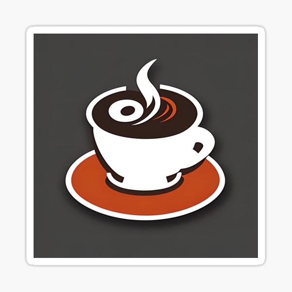 "Coffee Shop Logo 22CSL03" Sticker for Sale by LeveLpLus | Redbubble
