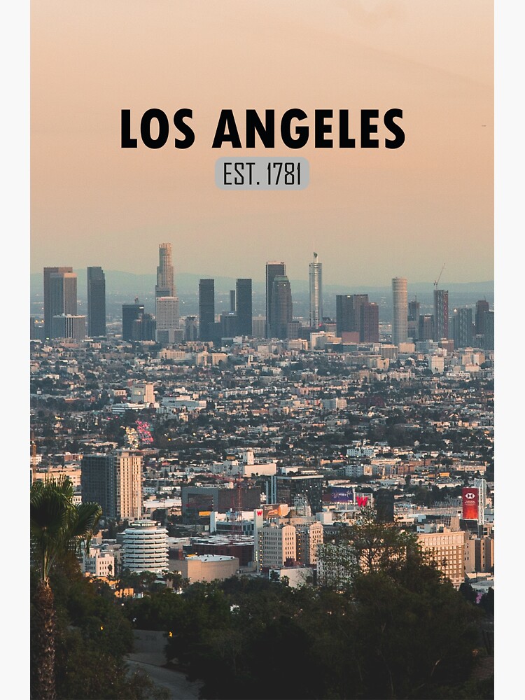 "Los Angeles Est. 1781" Sticker for Sale by AlvesDesign- | Redbubble