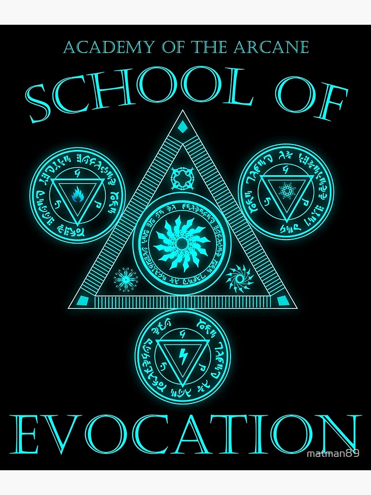 "Academy of the Arcane: School of Evocation - RPG" Poster by matman89 ...