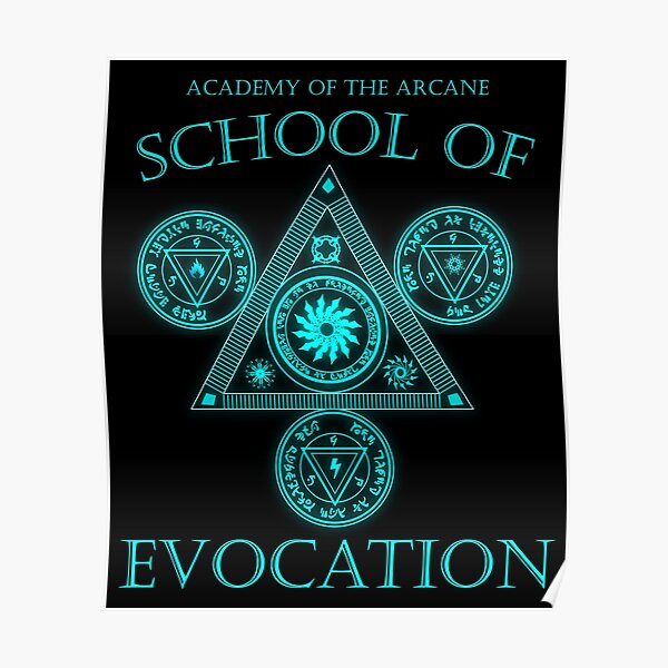 "Academy of the Arcane: School of Evocation - RPG" Poster by matman89 ...