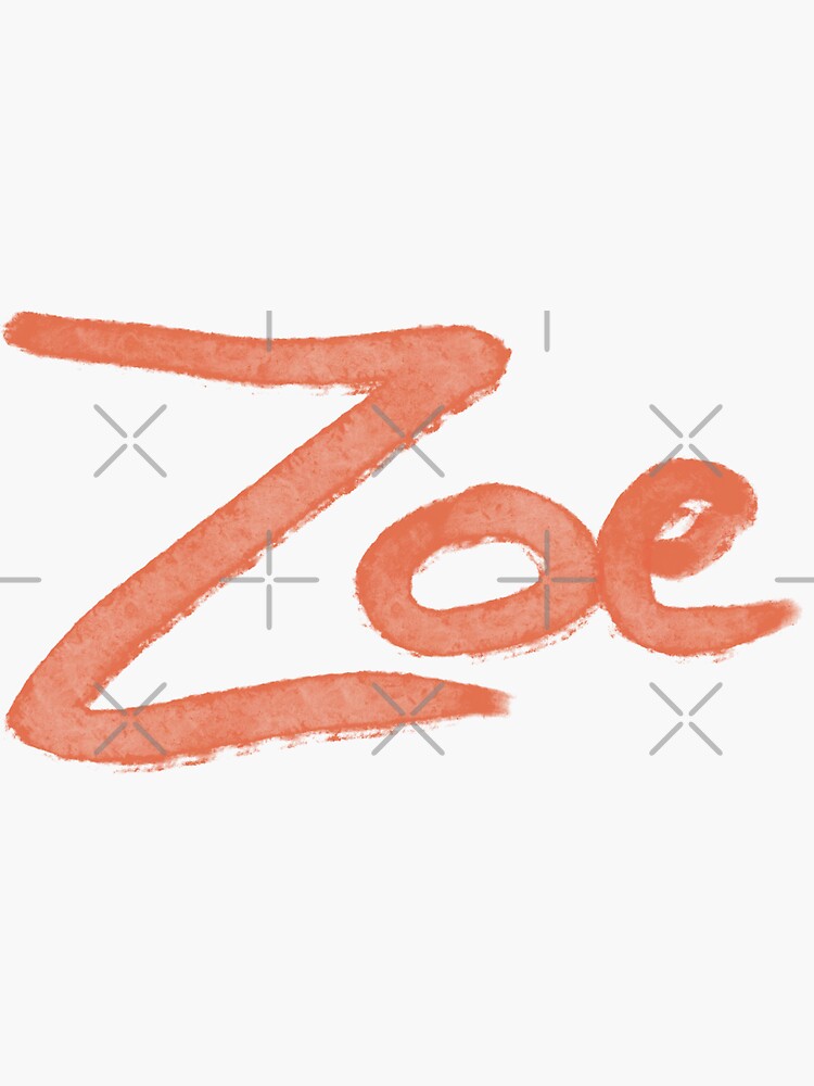 "Zoe name art" Sticker for Sale by Original1977 | Redbubble