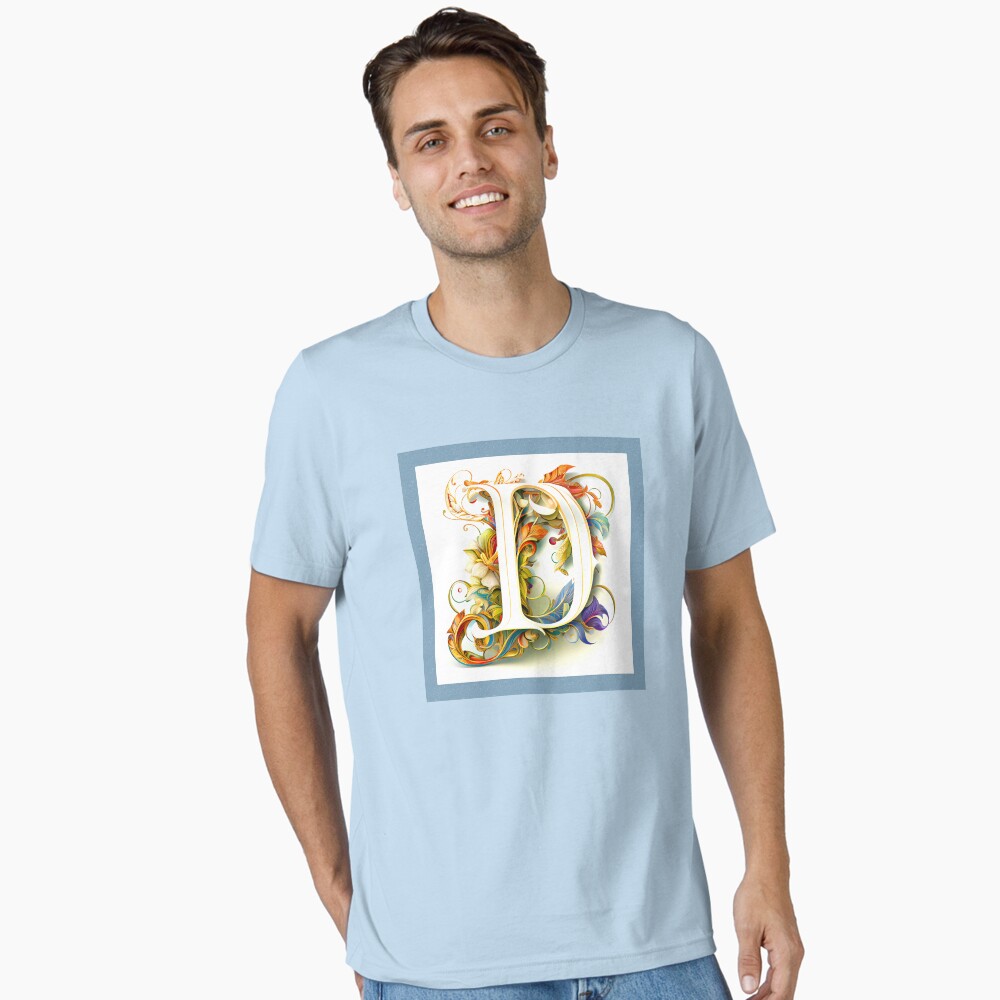 "Art Font Letter D: Art Nouveau Style, Unique and Colorful, Green ...