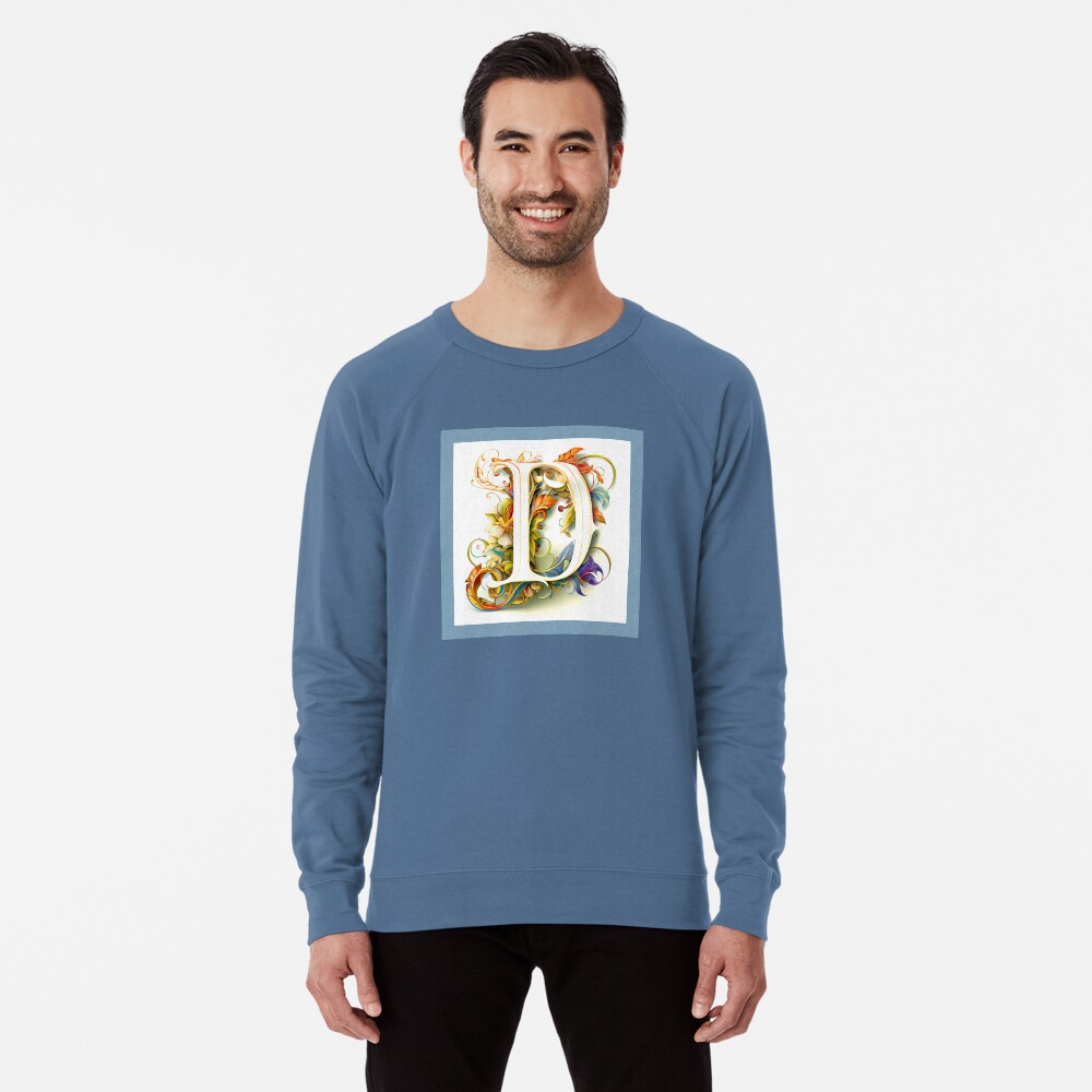 "Art Font Letter D: Art Nouveau Style, Unique and Colorful, Green ...