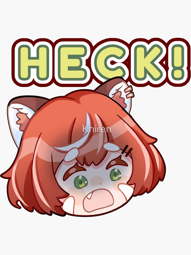 "Khiren Sticker - HECK!" Sticker for Sale by Khiren | Redbubble