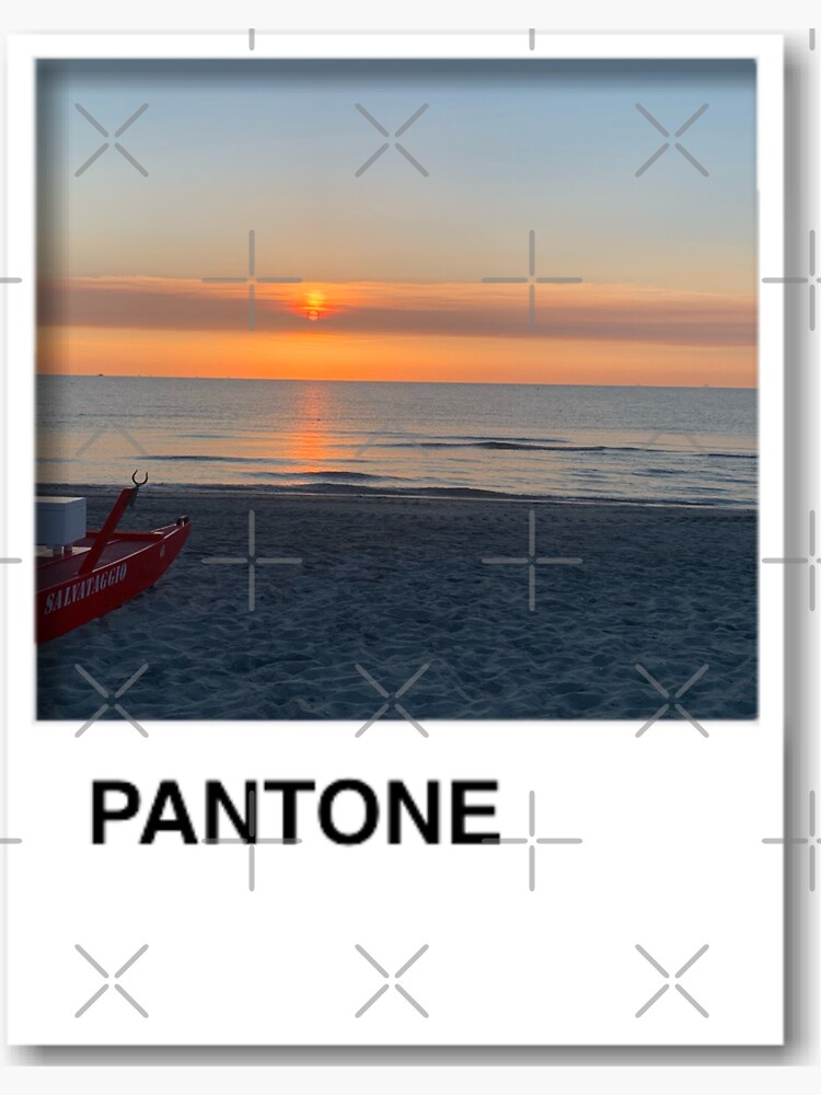 "Pantone sticker - sunrise at the beach" Sticker for Sale by rangedesh ...