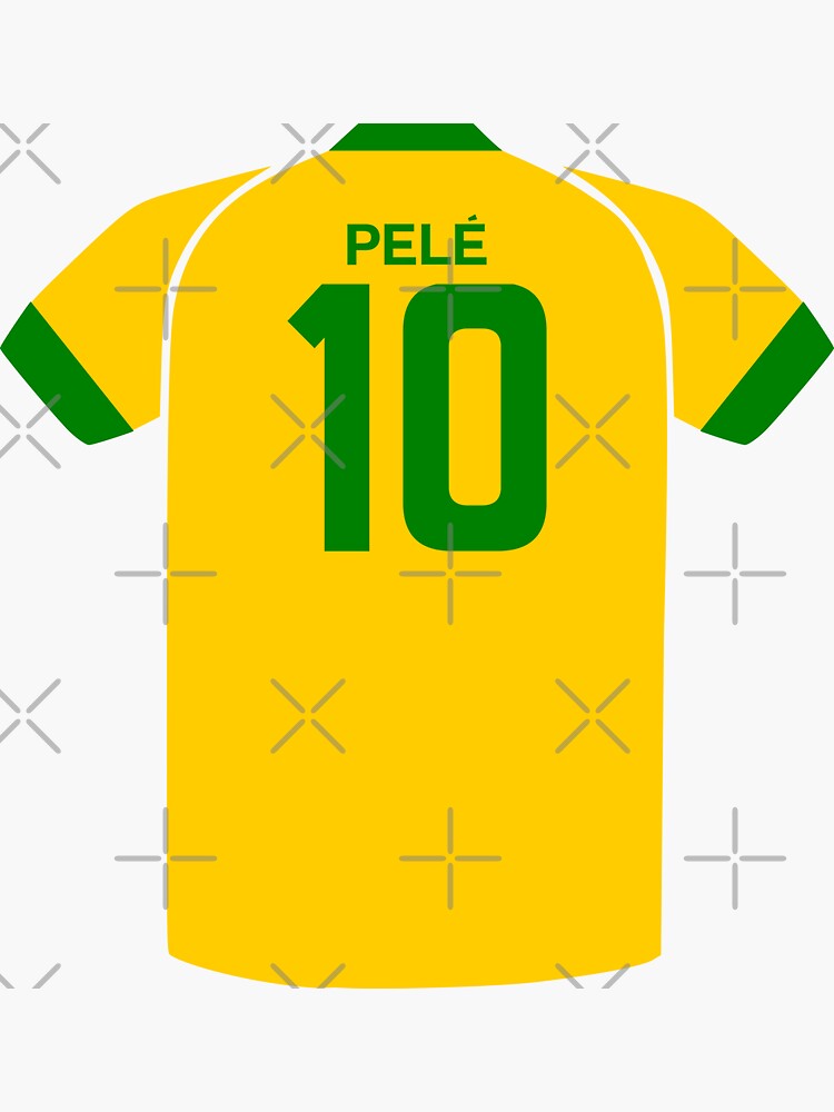 "PELE BRAZIL JERSEY STICKER" Sticker for Sale by MKSGraphix | Redbubble