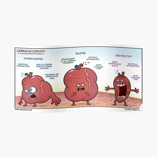 "Cardiomyopathy" Poster for Sale by Medcomic | Redbubble