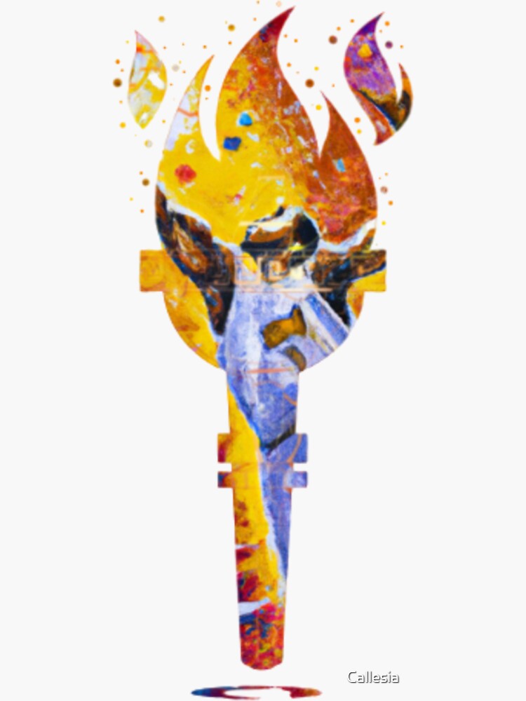 "Fire Torch" Sticker for Sale by Callesia | Redbubble