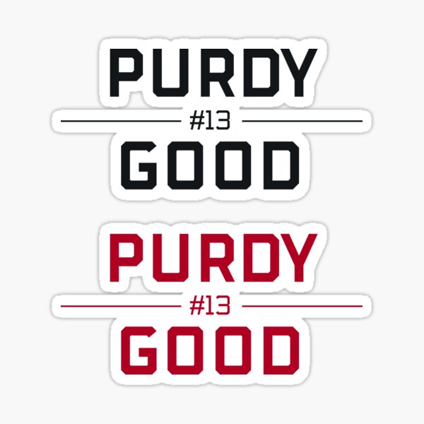 "Purdy Good Black and Red #13" Sticker for Sale by Sports-Stickers ...