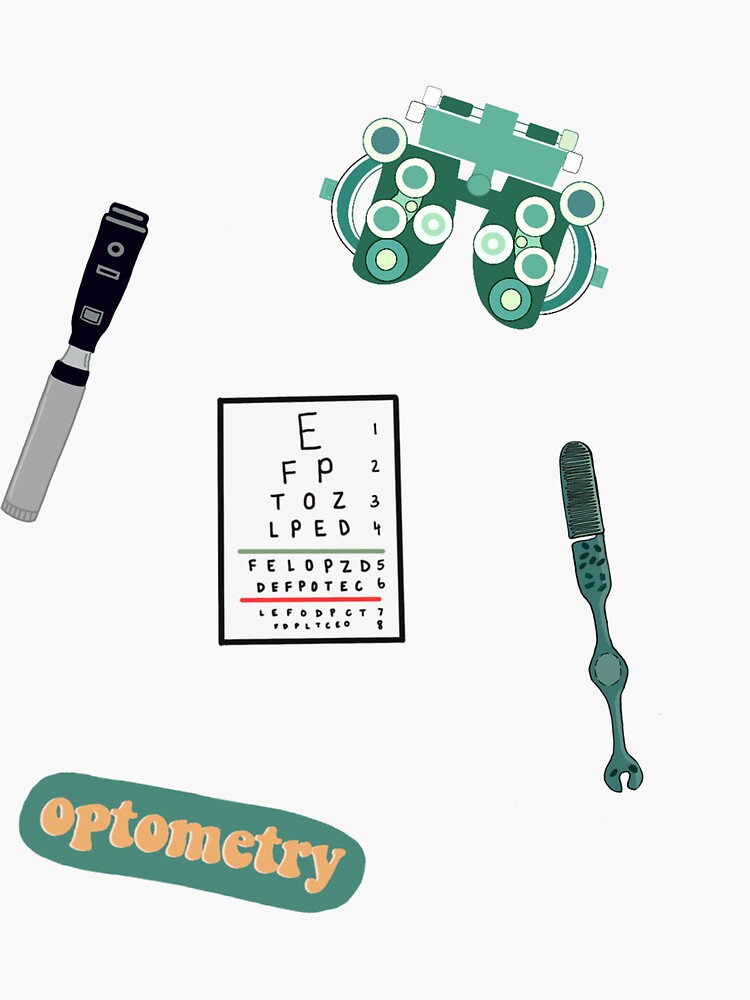 "Optometry eye sticker pack" Sticker for Sale by stutipatel | Redbubble