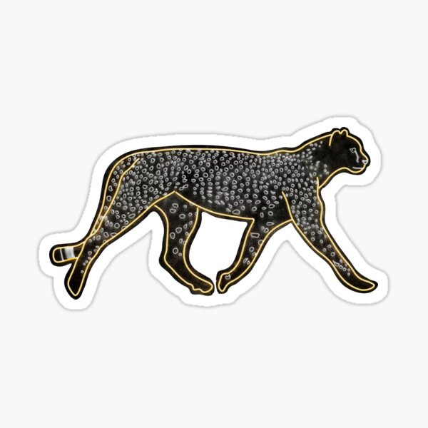 "Neon Design of a Cheetah" Sticker for Sale by designsasstultd | Redbubble