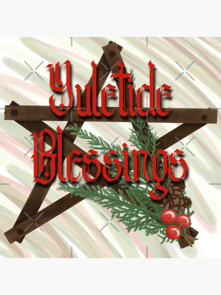 "Yuletide Blessings" Sticker for Sale by CraftyCelestial | Redbubble