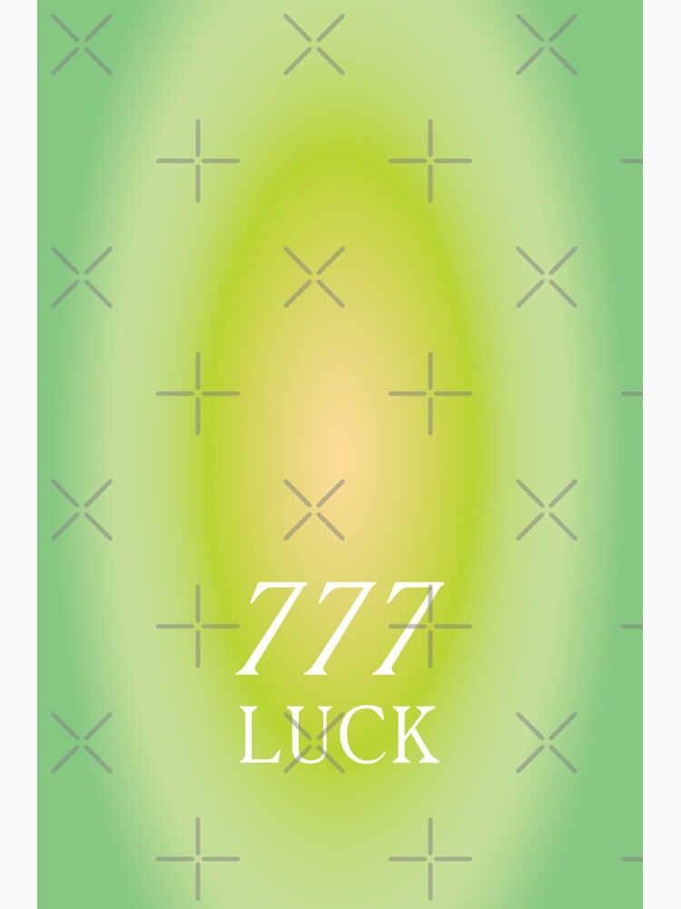 "Angel Number 777 Aura Poster" Sticker for Sale by mystikwhale | Redbubble