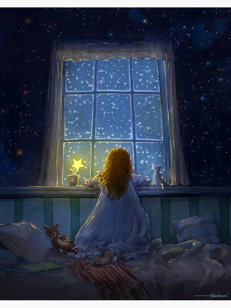 "Snowy Night" Art Board Print for Sale by endmion1 | Redbubble