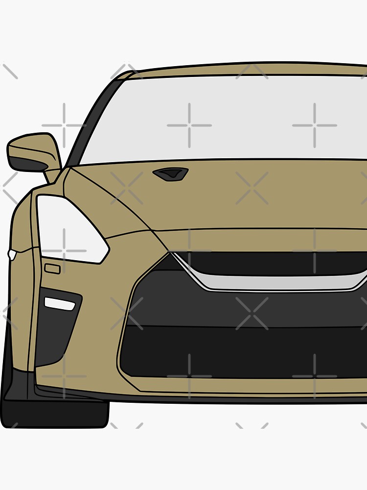 "Nissan GTR R35 sand color" Sticker for Sale by EdimDesign | Redbubble
