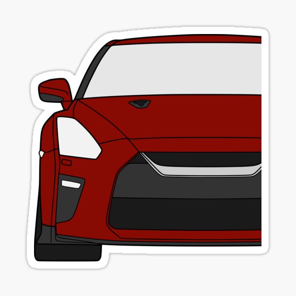 "Nissan GTR R35 regal red color" Sticker for Sale by EdimDesign | Redbubble