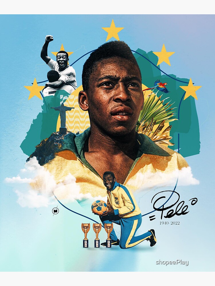 Pelé Rip Pele 1940 2022 Sticker For Sale By Shopeeplay Redbubble