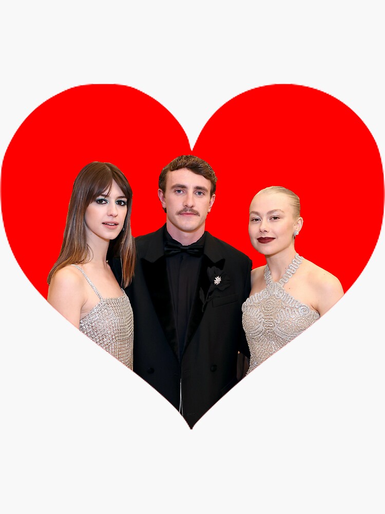 "phoebe bridgers, paul mescal, daisy edgar jones heart" Sticker for ...