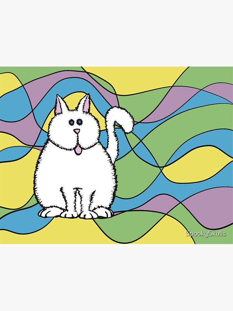 "Winston the cat's vibe" Sticker for Sale by SpookySkulls | Redbubble