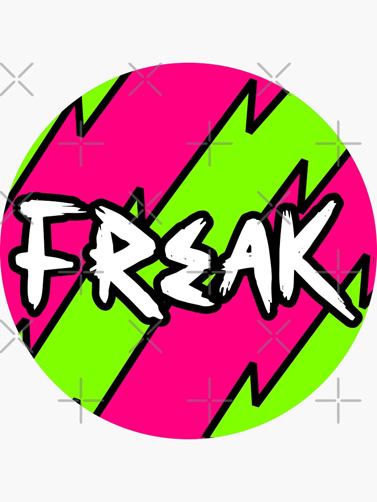 "Cool 90s Freak Purple and Green Bolts" Sticker for Sale by RiciPaneto ...