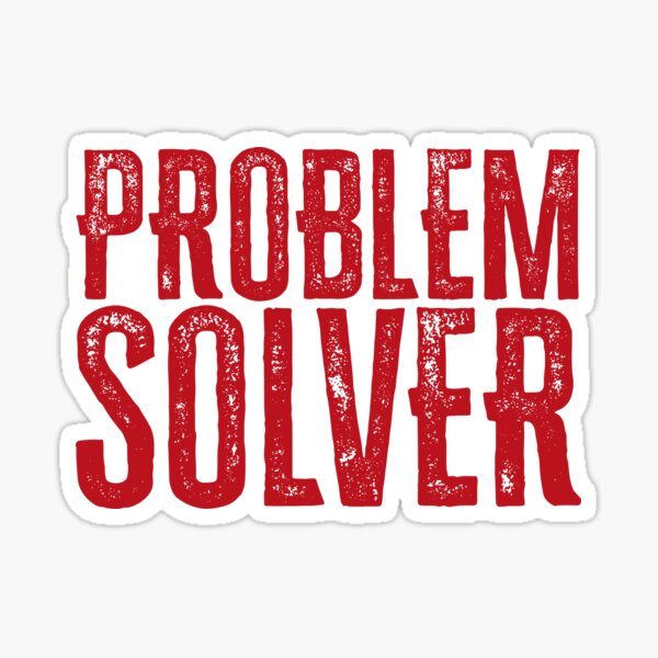 "Problem Solver - Red" Sticker for Sale by Reconocer | Redbubble