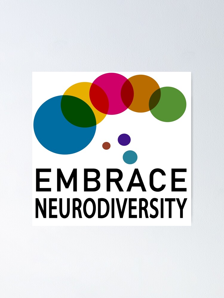 "Embrace Neurodiversity Celebrate The Spectrum" Poster for Sale by ...