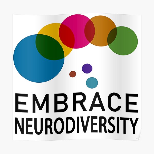 "Embrace Neurodiversity Celebrate The Spectrum" Poster for Sale by ...