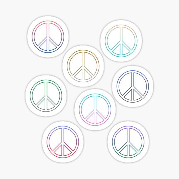 "Peace Signs" Sticker for Sale by mlvnlnm | Redbubble