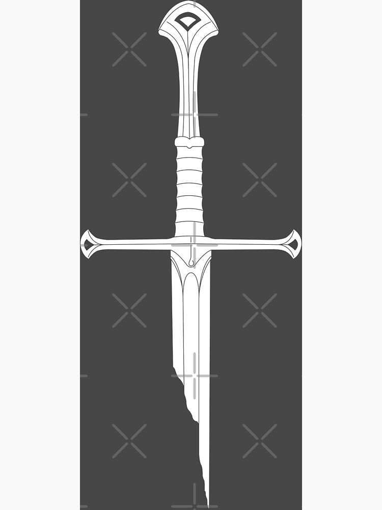 "Narsil (Filled White)" Poster for Sale by Peskygiraffe | Redbubble