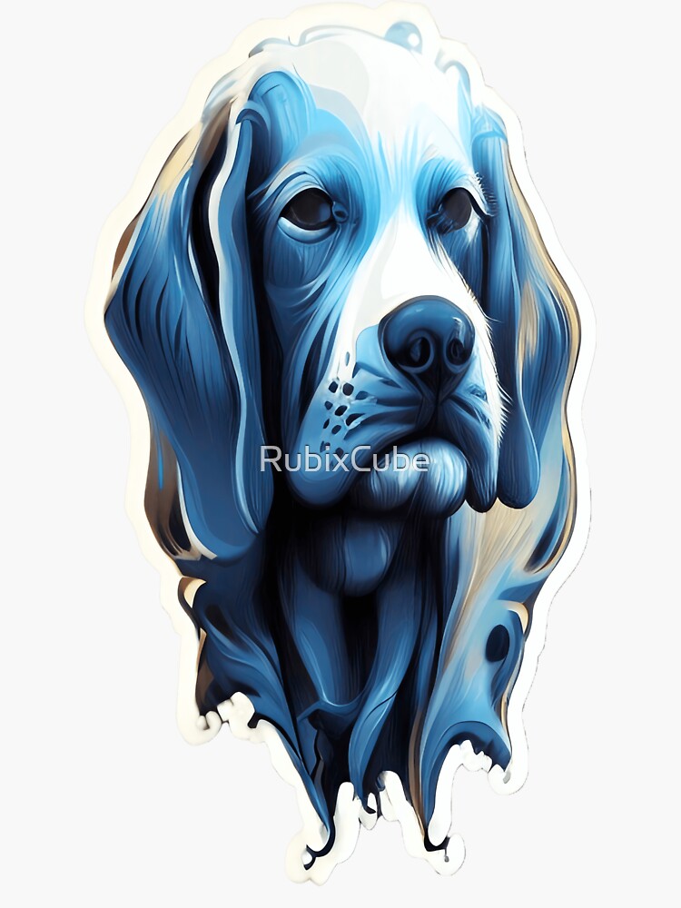 "Old Dog with droopy ears" Sticker for Sale by RubixCube | Redbubble
