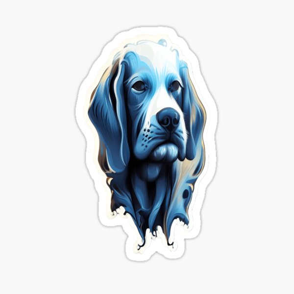 "Old Dog with droopy ears" Sticker for Sale by RubixCube | Redbubble