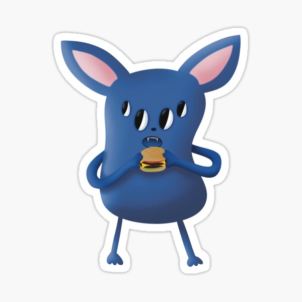 "Quincy the Fluff Monster" Sticker for Sale by NoniBeeArtwork | Redbubble