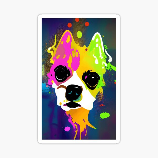"Splatter Dog" Sticker for Sale by RubixCube | Redbubble
