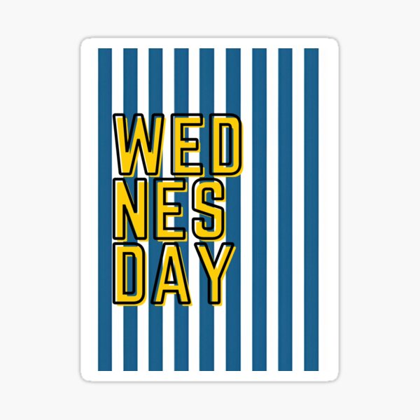 "Wednesday " Sticker for Sale by bbatistuta | Redbubble