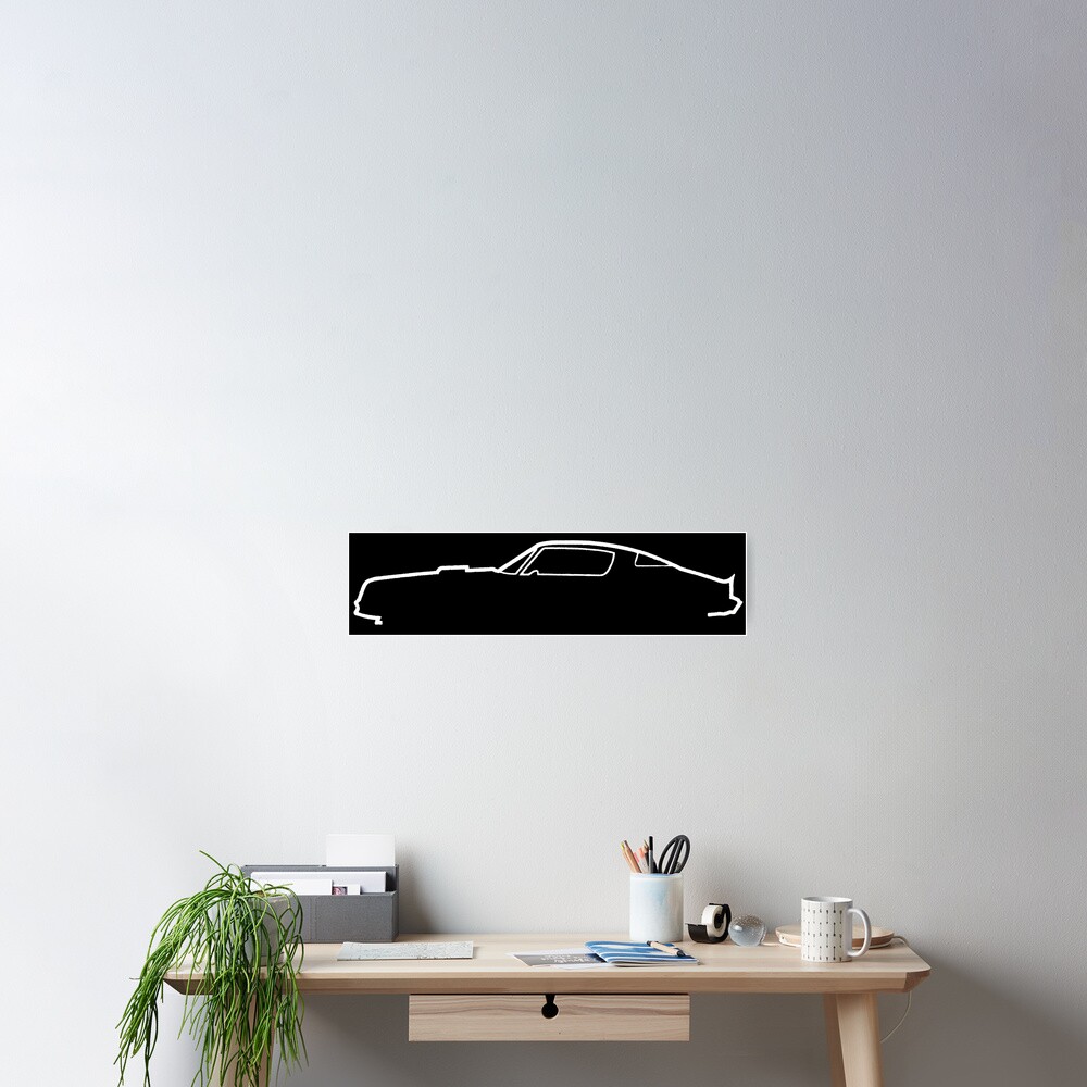 "2ND GEN TRANS AM OUTLINE" Poster for Sale by Pinup-phoenix | Redbubble
