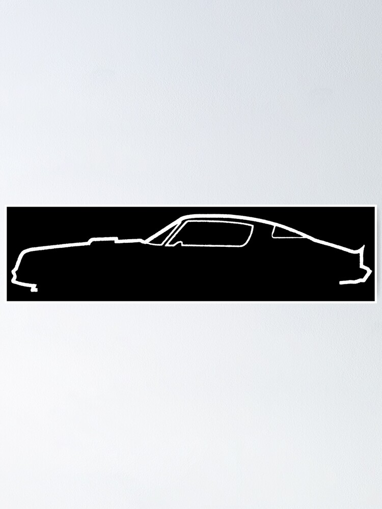 "2ND GEN TRANS AM OUTLINE" Poster for Sale by Pinup-phoenix | Redbubble