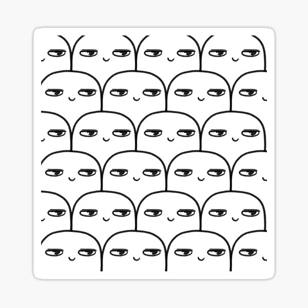 "Small cute guys look to the right" Sticker for Sale by MizukiKatsu ...