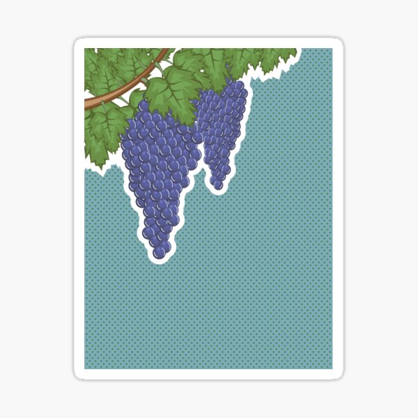 "Grapes On a Wine" Sticker by vectorworks51 | Redbubble