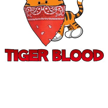 "Tiger Blood" Sticker for Sale by themarvdesigns | Redbubble