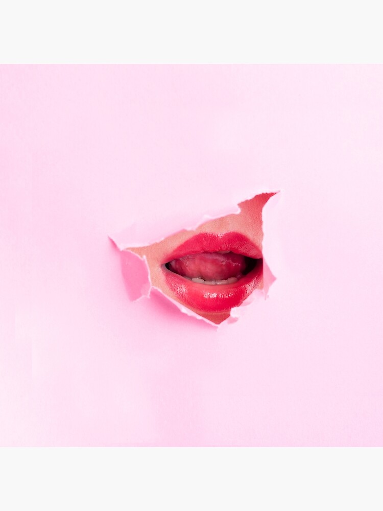 "Paper push lips | Pink Photography Illustration" Photographic Print by ...