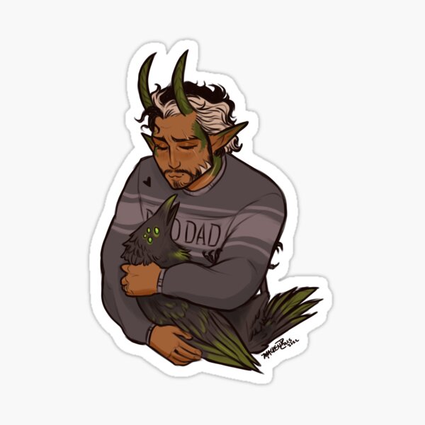 "Crow Dad" Sticker for Sale by Kenzie-Crow | Redbubble