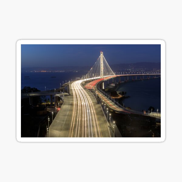 "San Francisco-Oakland Bay Bridge Eastern Span during the blue hour ...
