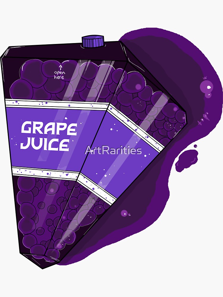 "Crystal Grape Juice Box" Sticker for Sale by RavenRarities | Redbubble