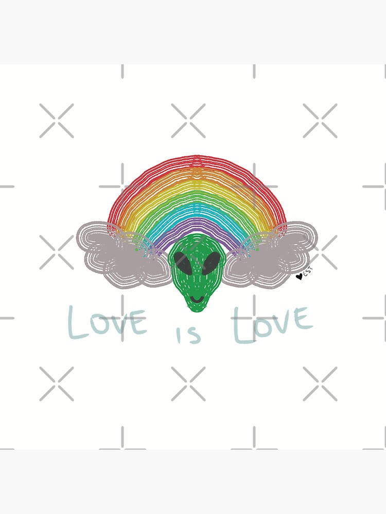 "PRIDE Alien" Sticker for Sale by GroovyVibesArt | Redbubble