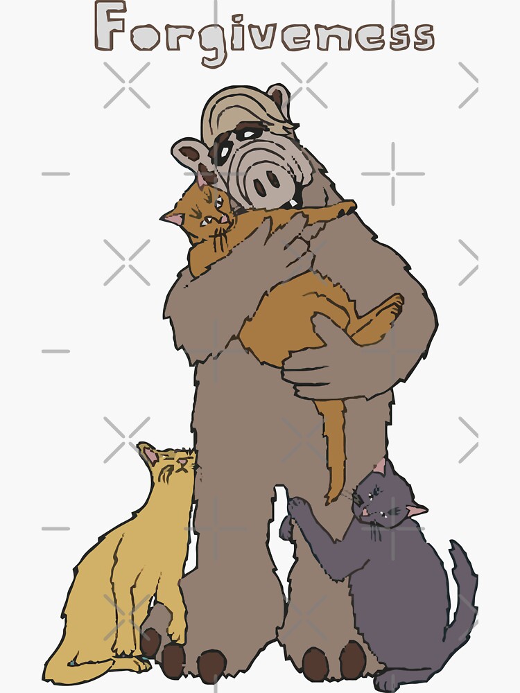 "ALF - Forgiveness" Sticker for Sale by beauartistic | Redbubble