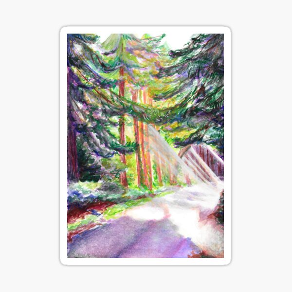 "Forest Path" Sticker for Sale by Basiled | Redbubble