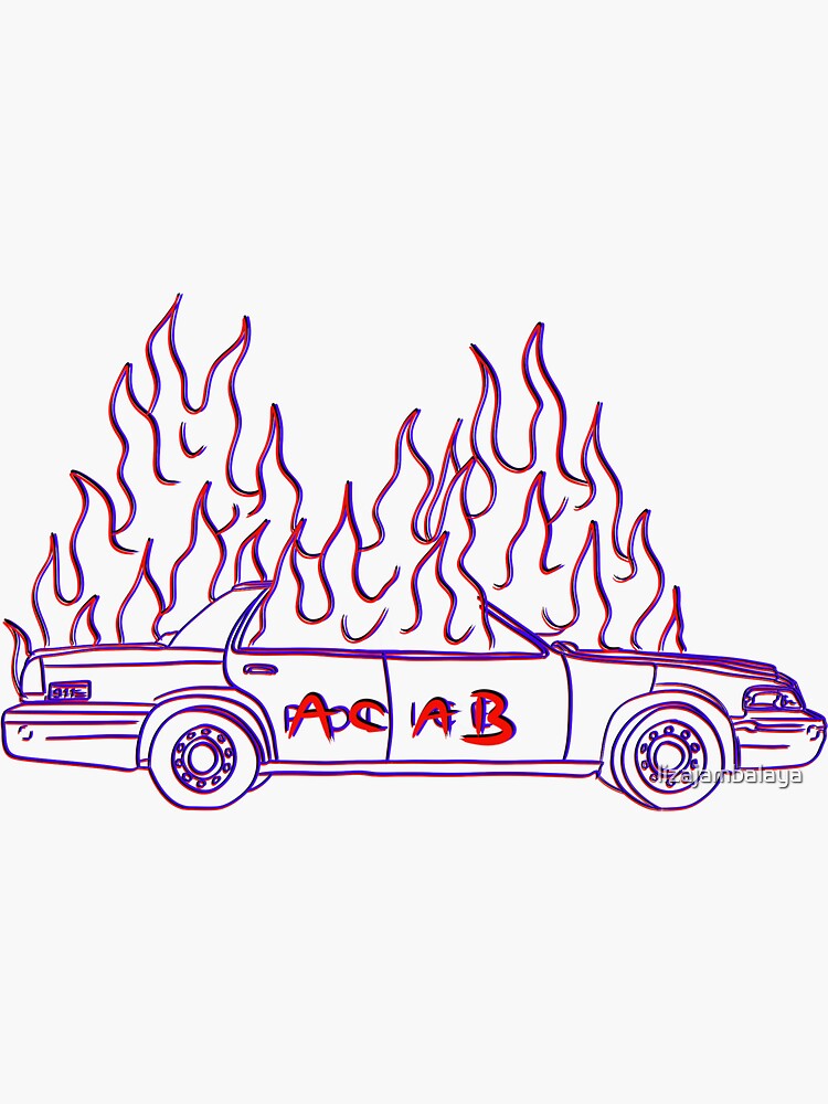 "cab " Sticker for Sale by lizajambalaya | Redbubble