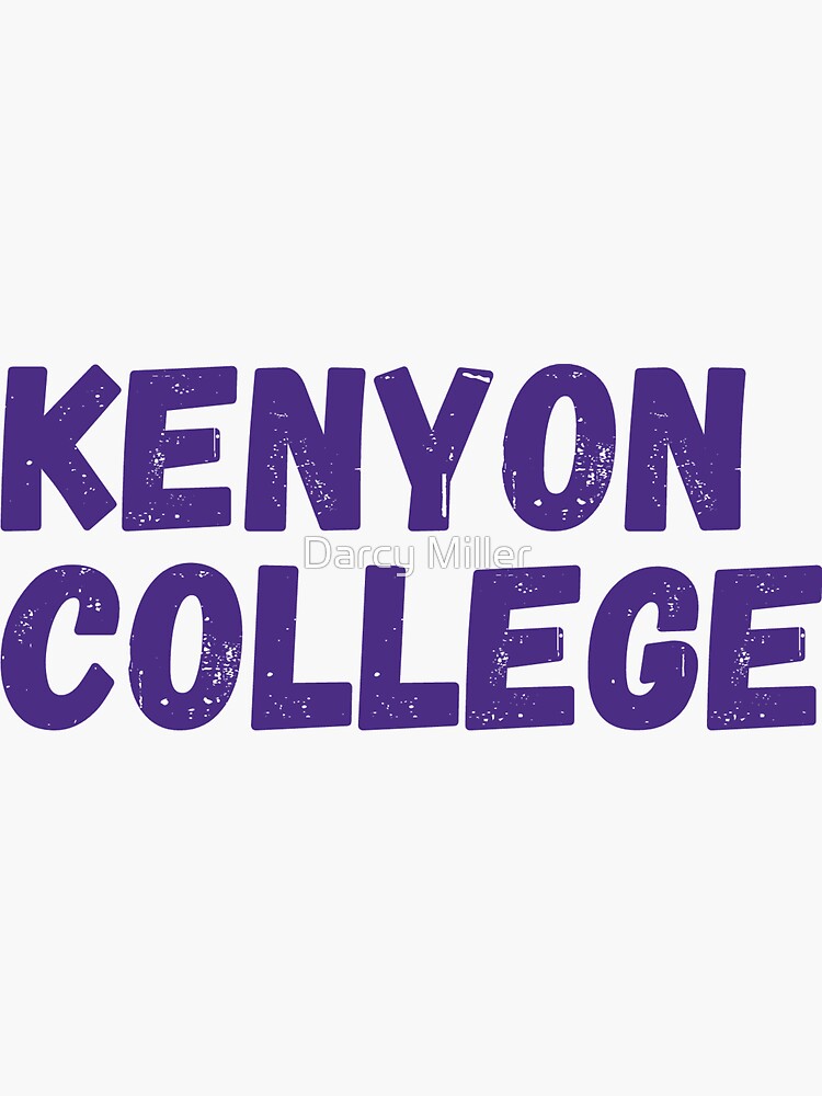 "kenyon college" Sticker for Sale by djmiller930 | Redbubble
