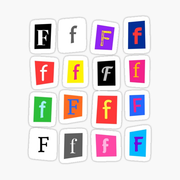 "Magazine cut-out 'F' letter set" Sticker for Sale by Words-Artist ...